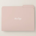 Custom Blush Pink Add Your Text File Folders | Zazzle