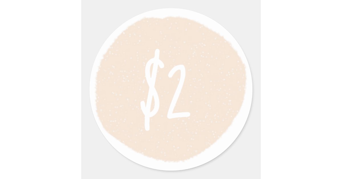 Custom Blush Sale Price tag Round Sticker | Zazzle
