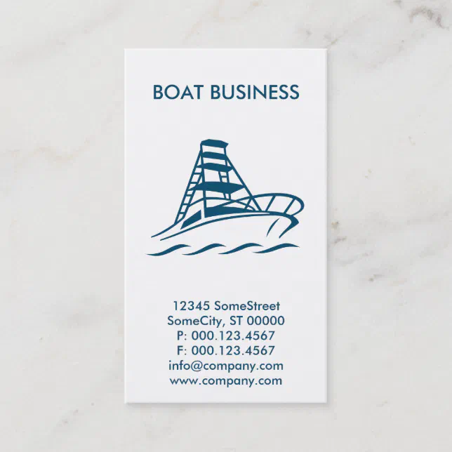 custom boat business card | Zazzle