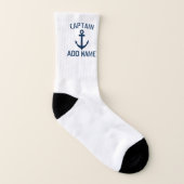 Custom boat captain socks with nautical anchor | Zazzle