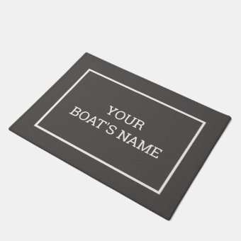 Custom boat name dock mat grey | Zazzle