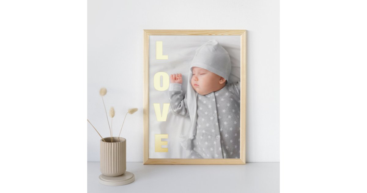 CUSTOM BOLD LOVE LETTERS PHOTO FOIL PRINTS | Zazzle CUSTOM BOLD LOVE LETTERS PHOTO FOIL PRINTS | Zazzle