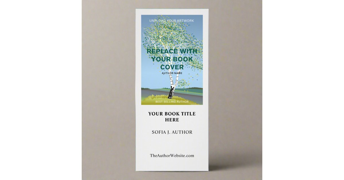 Custom Book Cover Launch Writer Author Marketing Rack Card | Zazzle