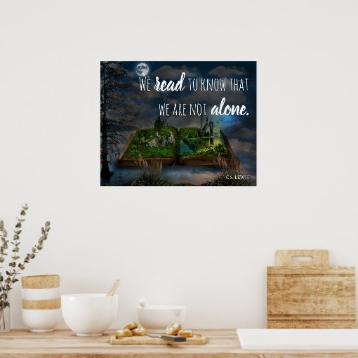 Custom Book Lover C.S. Lewis Poster | Zazzle