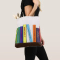 Custom Book Titles bookshelf Tote Bag | Zazzle