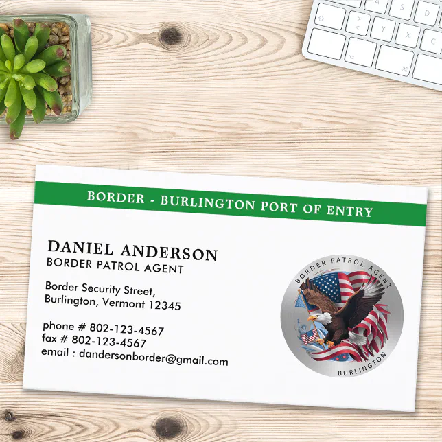 Custom Border Patrol Federal Military Police Logo Business Card | Zazzle