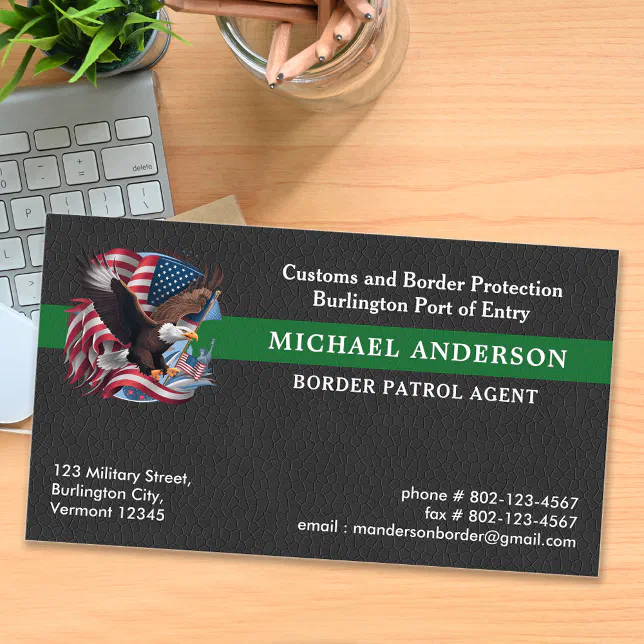 Custom Border Patrol Military Police Federal Logo Business Card | Zazzle