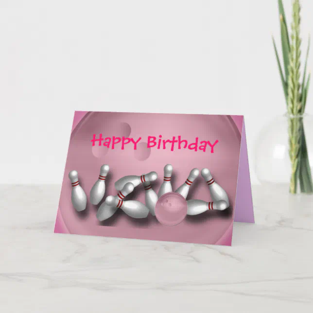 Custom Bowling Greeting Cards | Zazzle
