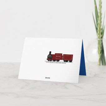 Custom boy 3rd birthday steam train card | Zazzle