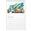 Custom Boys 4th Birthday Construction Truck Calendar | Zazzle