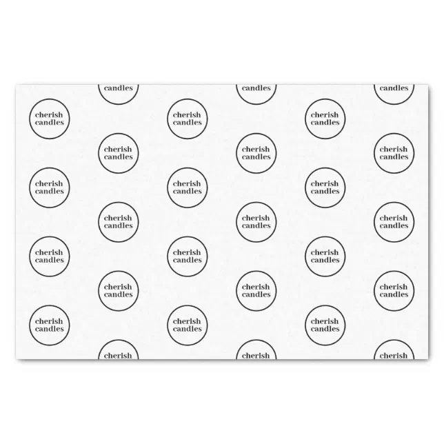 Custom Brand name pattern Business Tissue Paper | Zazzle
