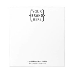 Custom Brand Or Business Company Logo Notepad | Zazzle