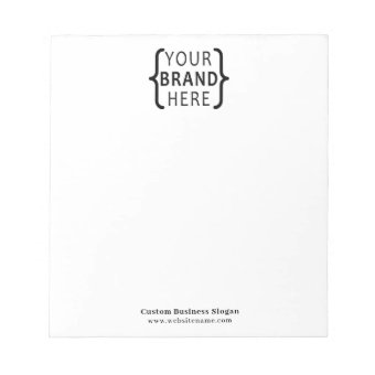 Custom Brand Or Business Company Logo Notepad | Zazzle
