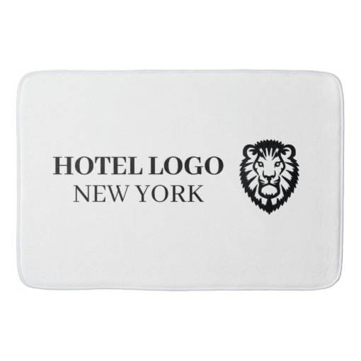 Custom Branded Amenities Hotel Logo Bath Mat | Zazzle