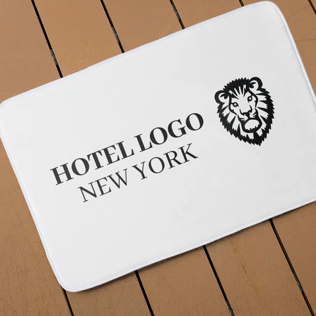Custom Branded Amenities Hotel Logo Bath Mat | Zazzle