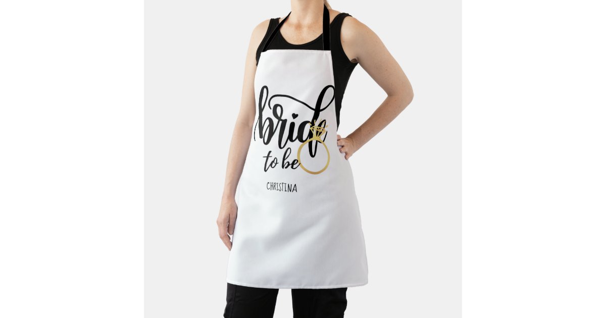 Custom Branded Bride-to-Be Bachelorette Bridal Apron | Zazzle