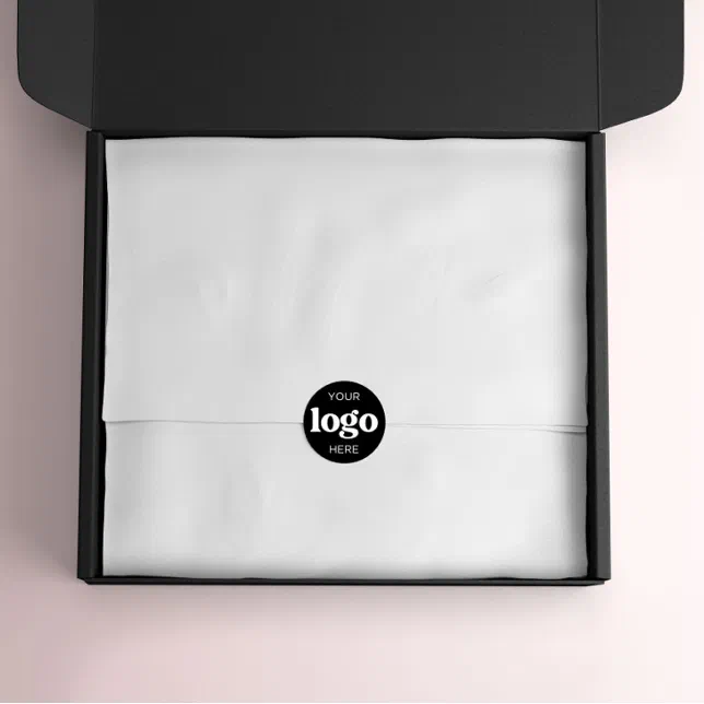 Custom Branded Business Logo Company Packaging Classic Round Sticker ...