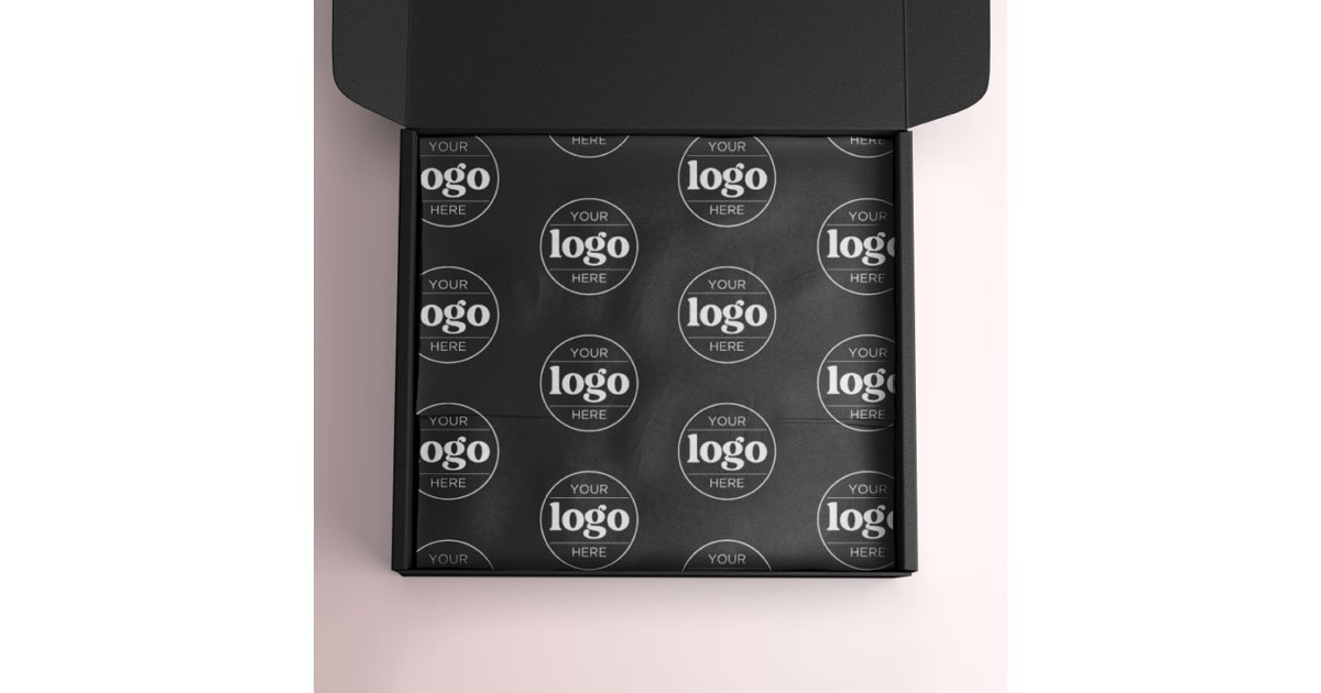 Custom Branded Business Logo Company Packaging Tissue Paper | Zazzle