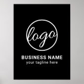 Custom Branded Company Simple Black Business Logo Poster | Zazzle