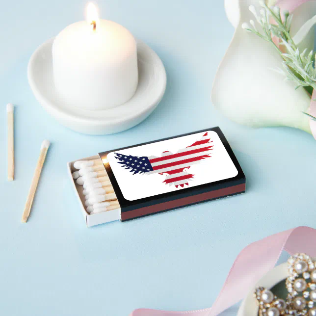 Custom Branded Eagle American Flag Matchboxes | Zazzle