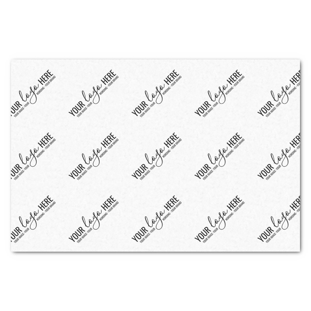 Custom Branded Logo Business Company Packaging Tissue Paper | Zazzle
