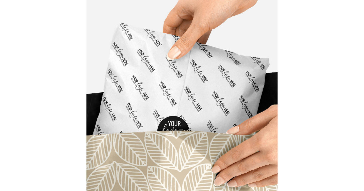 Custom Branded Logo Business Company Packaging Tissue Paper | Zazzle