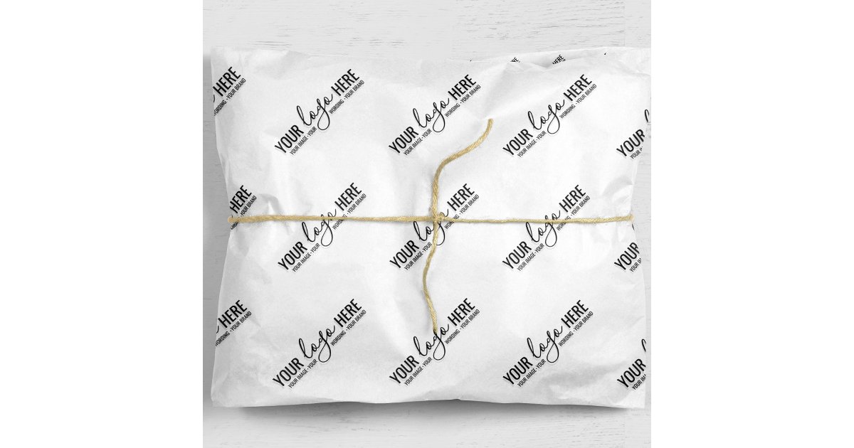 Custom Branded Logo Business Company Packaging Tissue Paper | Zazzle