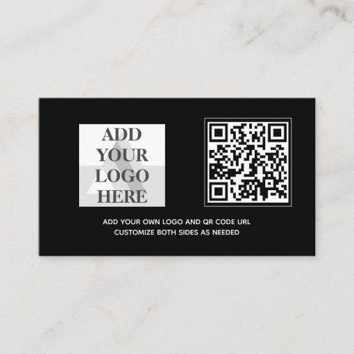 CUSTOM BRANDED LOGO DESIGN QR CODE TEMPLATE BUSINESS CARD | Zazzle
