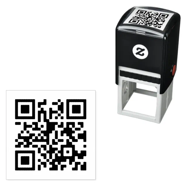 Custom Branded Modern QR Code Self-inking Stamp | Zazzle