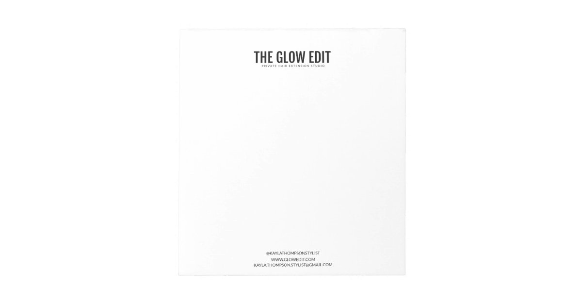 CUSTOM BRANDED NOTEPAD | Zazzle