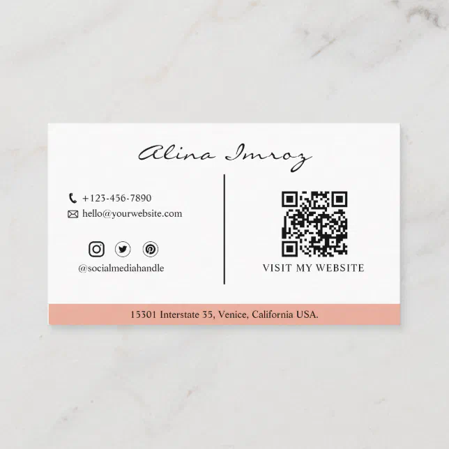 Custom Branded QR Code Event Planner Business Card | Zazzle