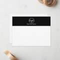 Custom Branded Simple Company Black Business Logo Note Card | Zazzle