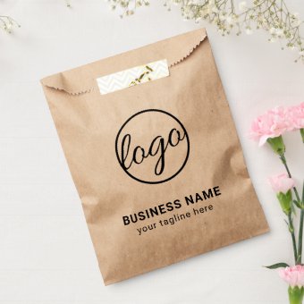Custom Branded Simple Company Rustic Business Logo Favor Bag | Zazzle