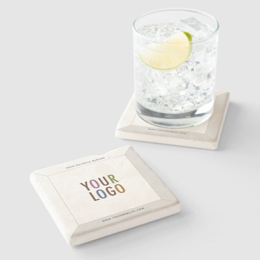 Custom Branded Stone Coaster Your Company Logo | Zazzle
