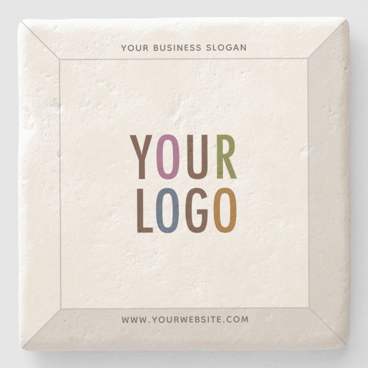 Custom Branded Stone Coaster Your Company Logo | Zazzle