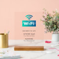 Custom Branded Wifi Network Connect Modern White Acrylic Sign | Zazzle