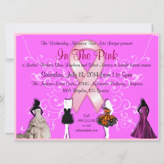 Custom Breast Cancer Event Invitations | Zazzle.com