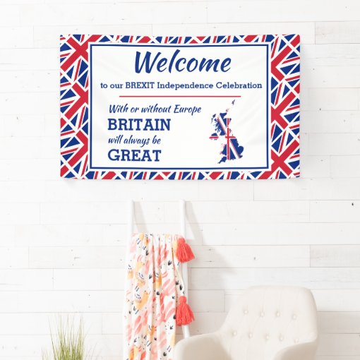 Custom BREXIT Britain Always Great UNION JACK Banner | Zazzle