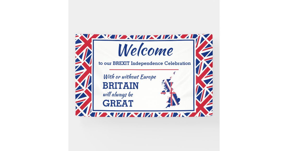Custom BREXIT Britain Always Great UNION JACK Banner | Zazzle