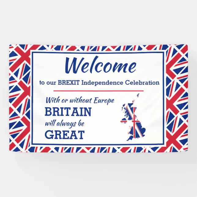 Custom BREXIT Britain Always Great UNION JACK Banner | Zazzle