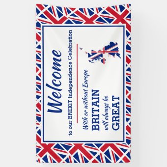 Custom BREXIT Britain Always Great UNION JACK Banner | Zazzle