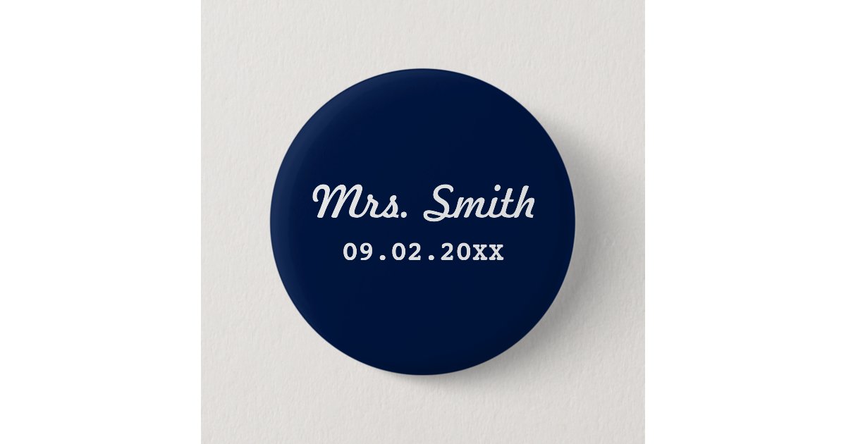 Custom Bridal Wedding Pinback Button | Zazzle