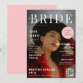 Custom Bride Photo Magazine Cover Bridal Shower Invitation | Zazzle