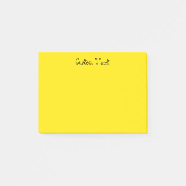 Custom Bright Yellow Post-it Notes | Zazzle