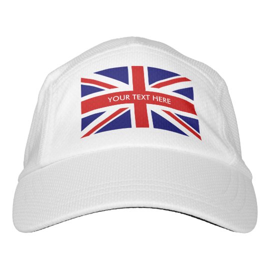 Custom British pride Union Jack flag sports hats | Zazzle.com