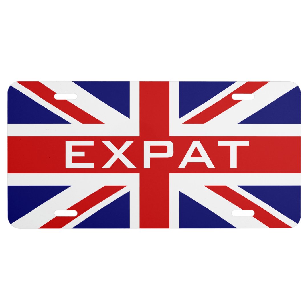 Custom British Union Jack car license plate | Zazzle