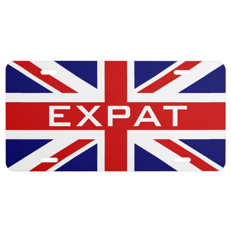 Custom British Union Jack car license plate | Zazzle
