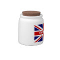 Custom British Union Jack flag candy jar | Zazzle