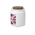 Custom British Union Jack flag candy jar | Zazzle