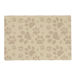 Custom Brown Paw Prints Dog Mat | Zazzle